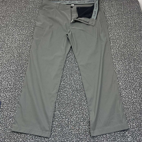 Orvis | Pants | Orvis Tech Pants Men 38x3 Gray Straight Pocket Cargo ...